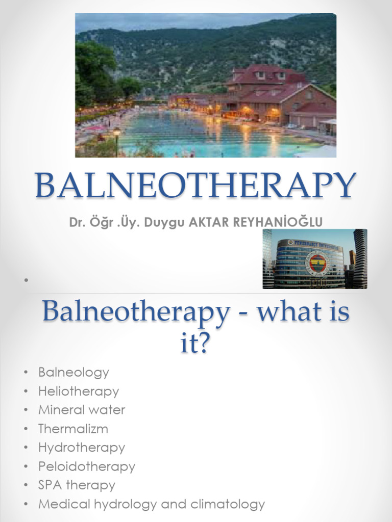 7) Balneotherapy | PDF | Spa | Physical Therapy