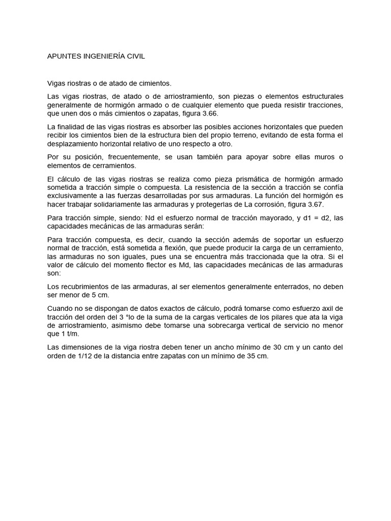 Vigas Riostras en Ingeniería Civil | PDF | Ciencia y matemáticas