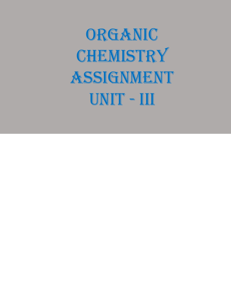 Oc - Unit 3 | PDF | Chemistry | Organic Chemistry