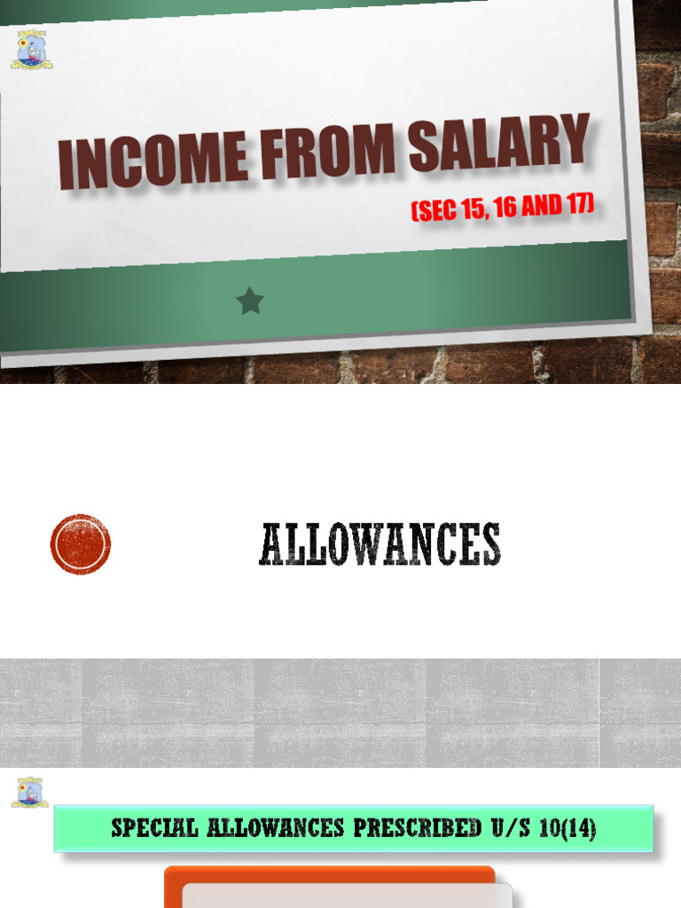Income From Salary (Part-3) | PDF | Expense | Taxes