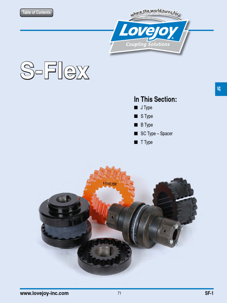 Lovejoy S-Flex | PDF | Mechanical Engineering | Manufactured Goods