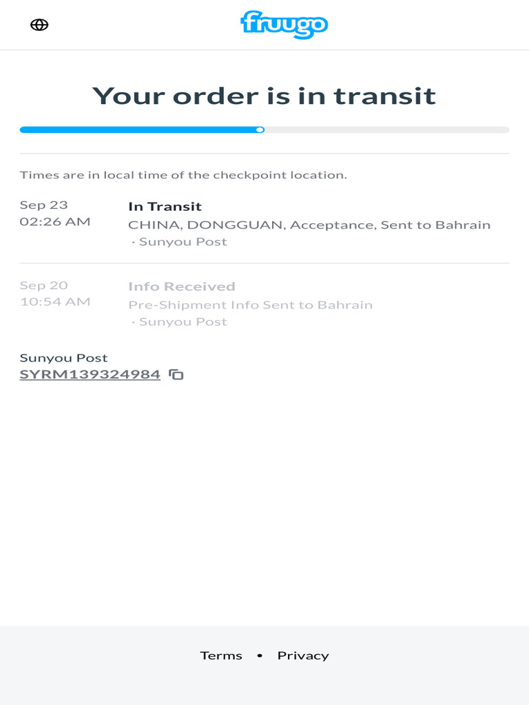 Track Order Status - Fruugo - SYRM139324984 | PDF