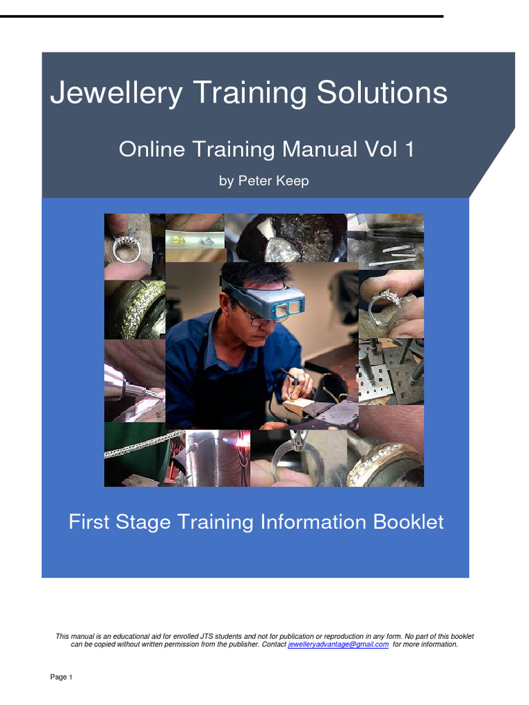 Jewellery Training Solutions: Online Training Manual Vol 1 | PDF ...