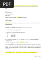 Dormant Account Reactivation Form | PDF | Finance & Money Management