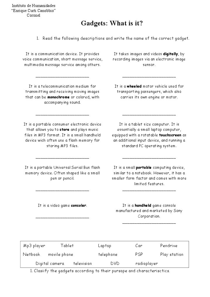 Gadgets Descriptions | Download Free PDF | Laptop | Usb Flash Drive