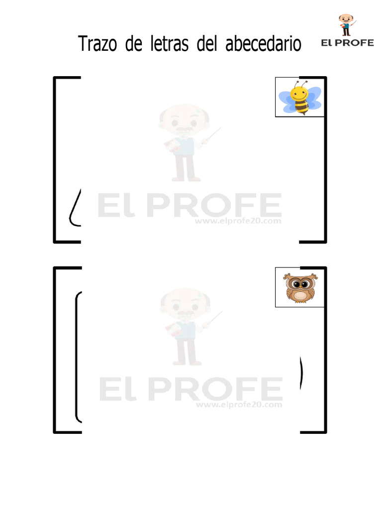 Libro de Trazos de Letras Del Abecedario Elprofe20 | PDF