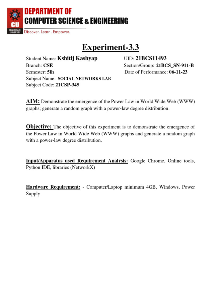 Kshitij | PDF | Power Law | Systems Science