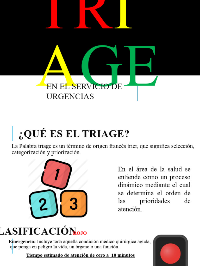 Triage Presentación | PDF | Ciencias de la Salud | Enfermedades y trastornos