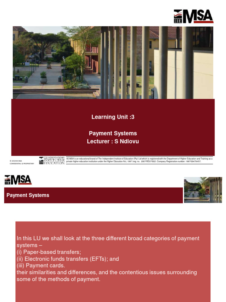 Payment Systems Overview: Paper, EFT, Cards | PDF | Credit Card | Negotiable Instrument