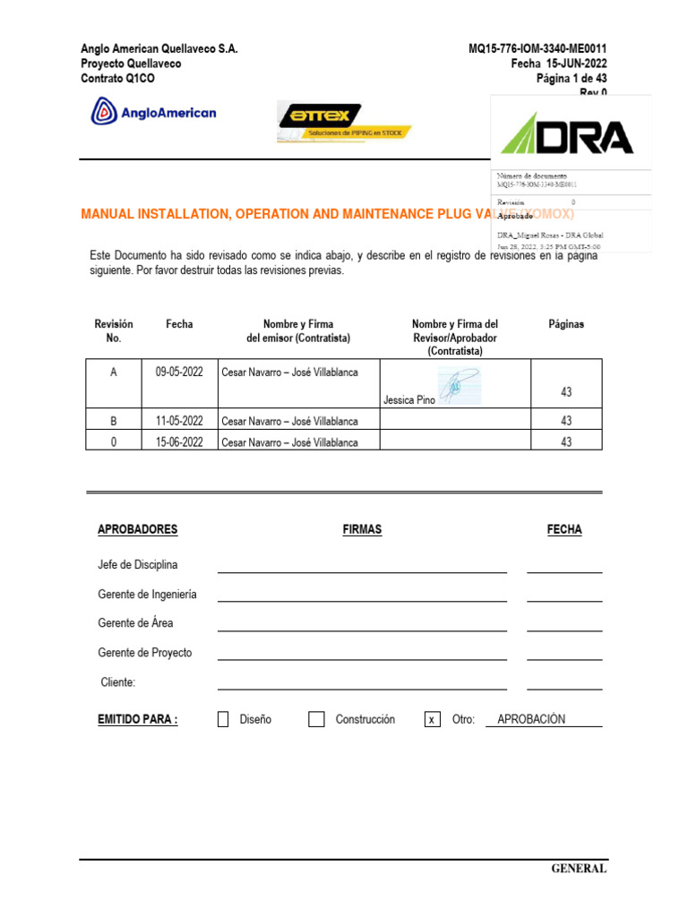 MQ15 776 Iom 3340 Me0011 - 0 | PDF