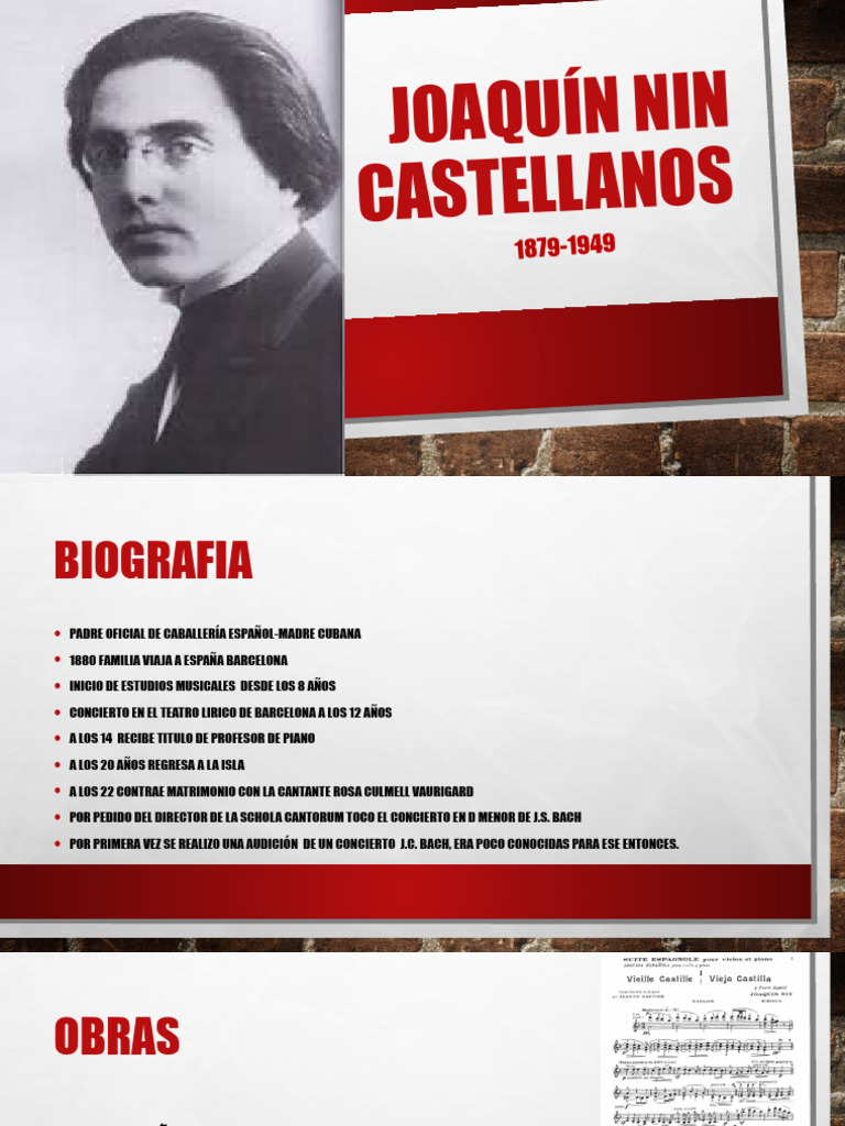Joaquín Nin Castellanos: Biografía y Legado | PDF | Ritmo | Clave