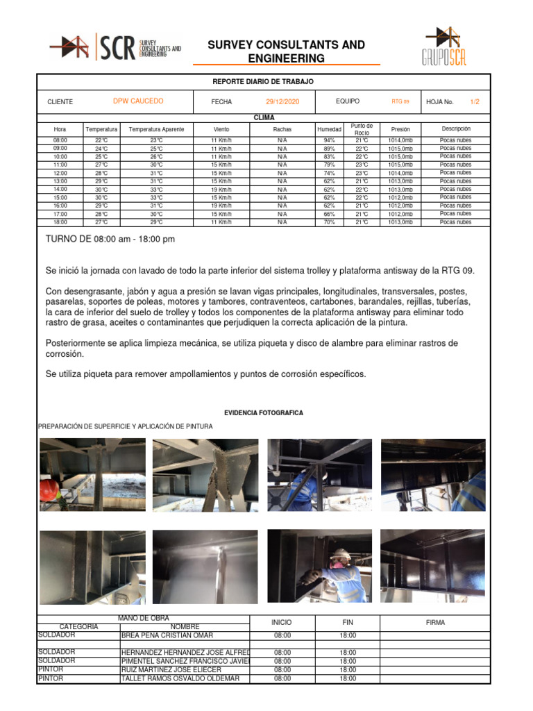 Reporte Diario 29-12-2020 RTG 09 | PDF | Física Aplicada e Interdisciplinaria | Geografía Física