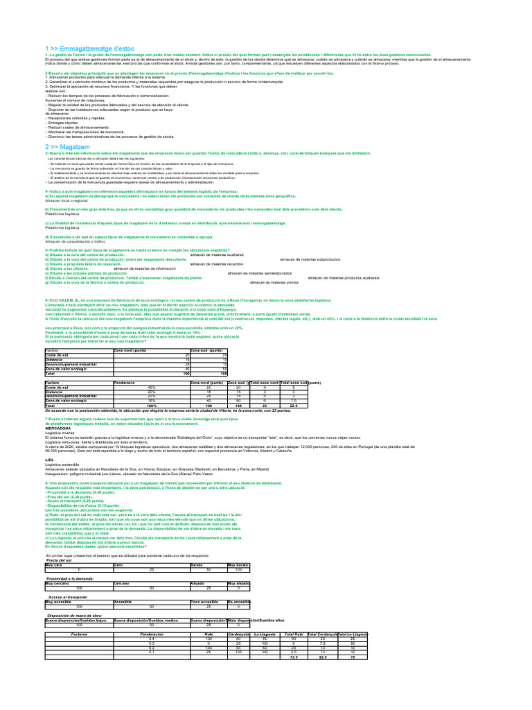 Delia Ene - Actividades Ud.4 | PDF | Almacén | Transporte