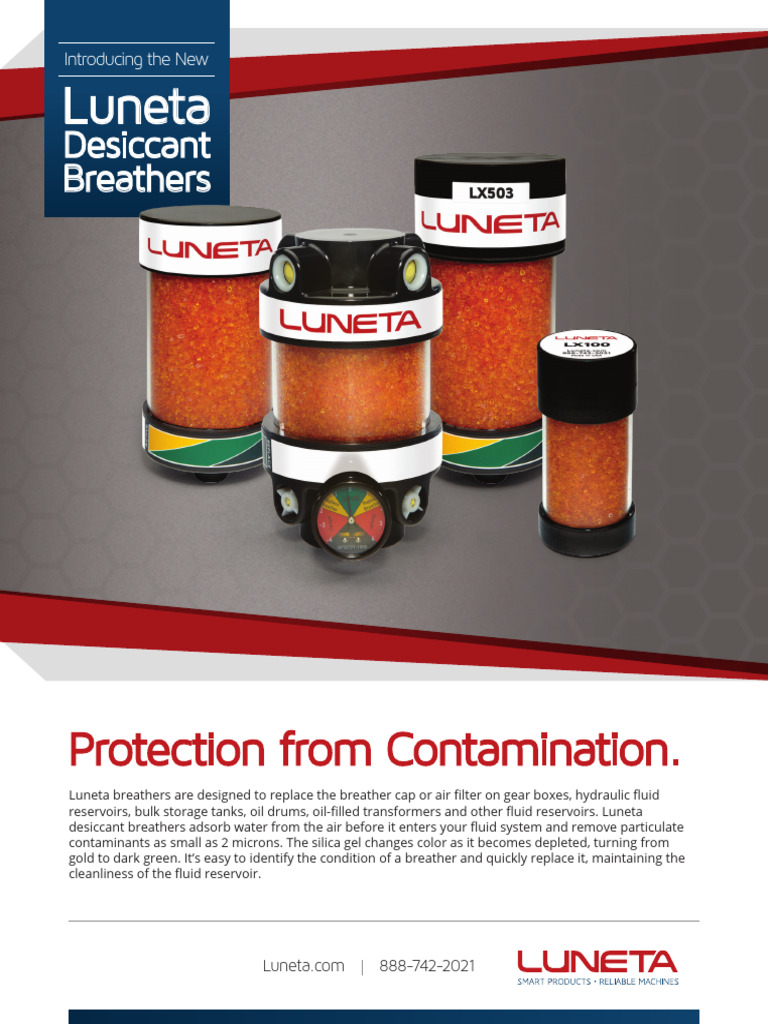 Drivsystem Desiccant Breathers Data Sheet | PDF | Valve | Adsorption