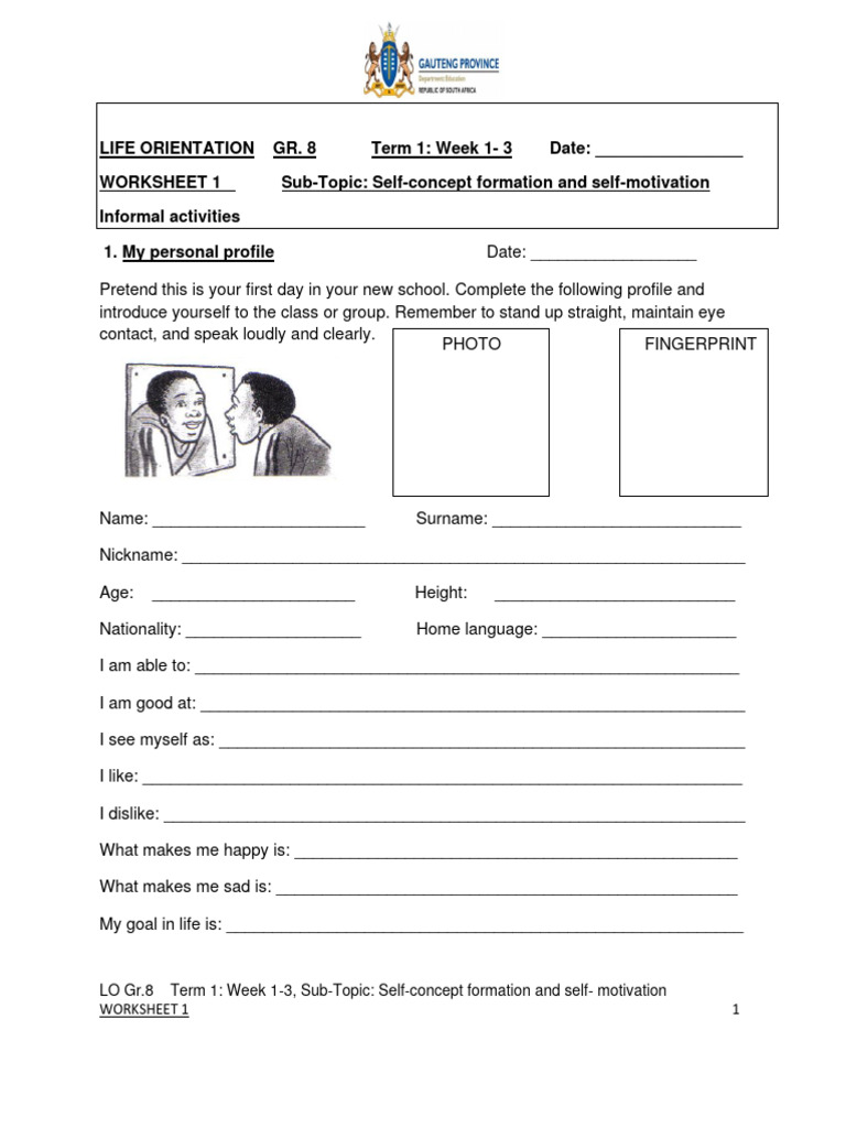 Self-Concept and Motivation Worksheet | PDF | Self Concept | Motivational