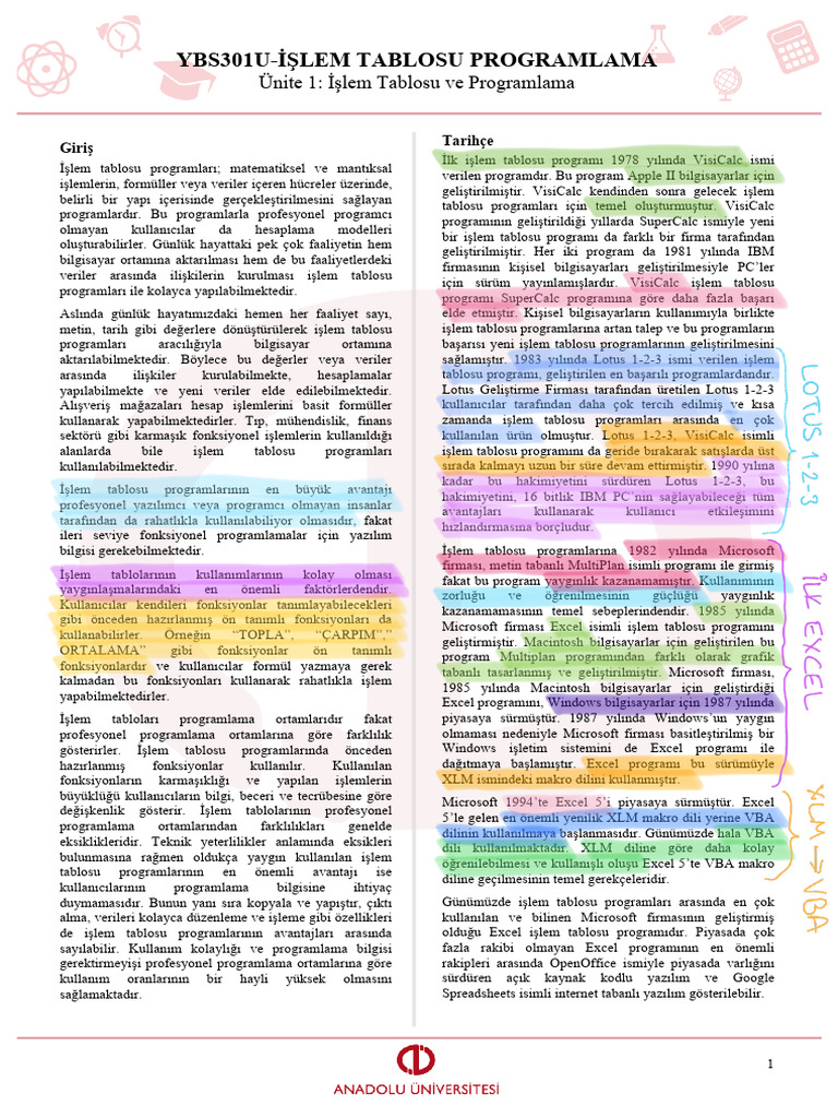 Işlem Tablosu 1 | PDF