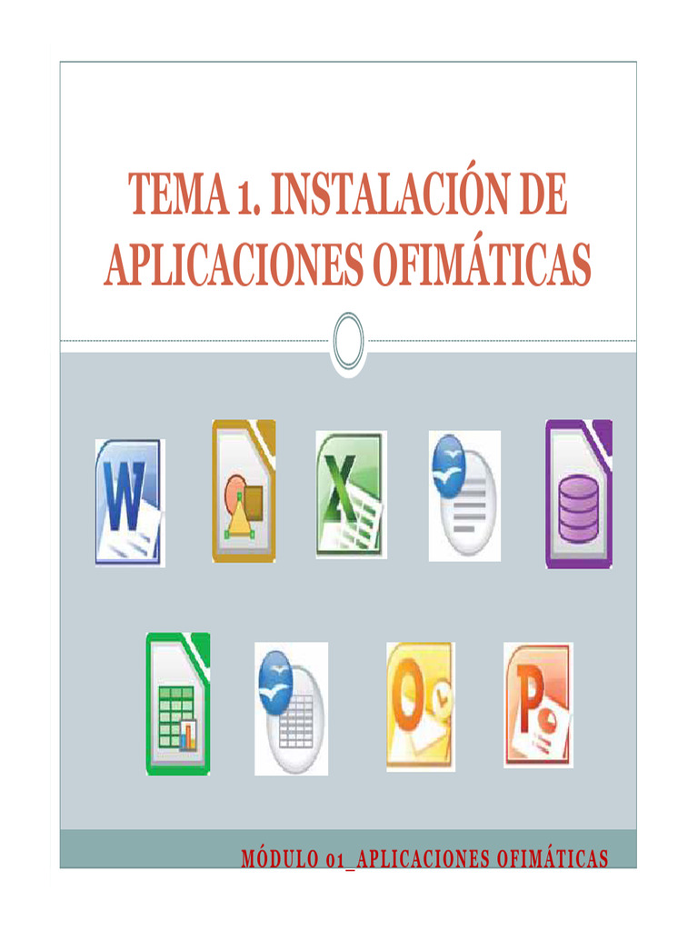 Unidad1 - Instalacion Aplicaciones Ofimaticas | PDF | Software de la aplicacion | Software libre