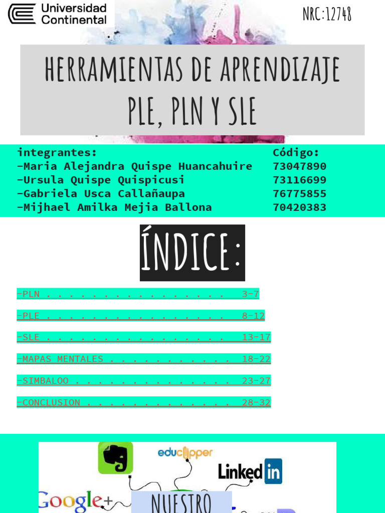 Ple, PLN y Sle | PDF | Aprendizaje | Libreria digital