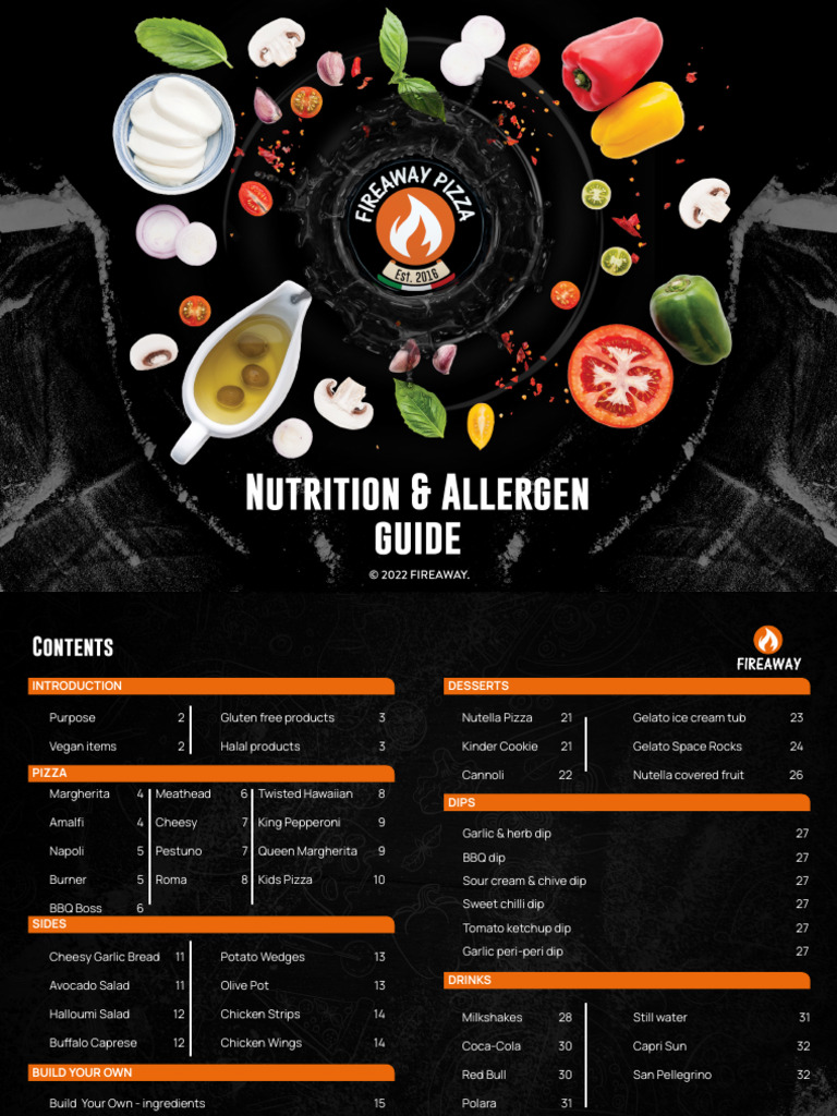 Nutrition and Allergen Booklet 2022 1 | PDF | Gluten Free Diet | Food ...