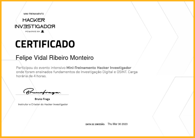 Certificado Hacker Investigador | PDF