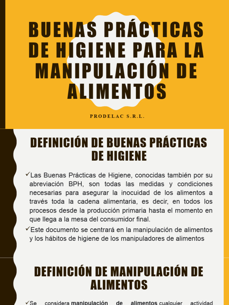 Buenas Prácticas de Higiene | PDF | Alimentos | Lavado de manos