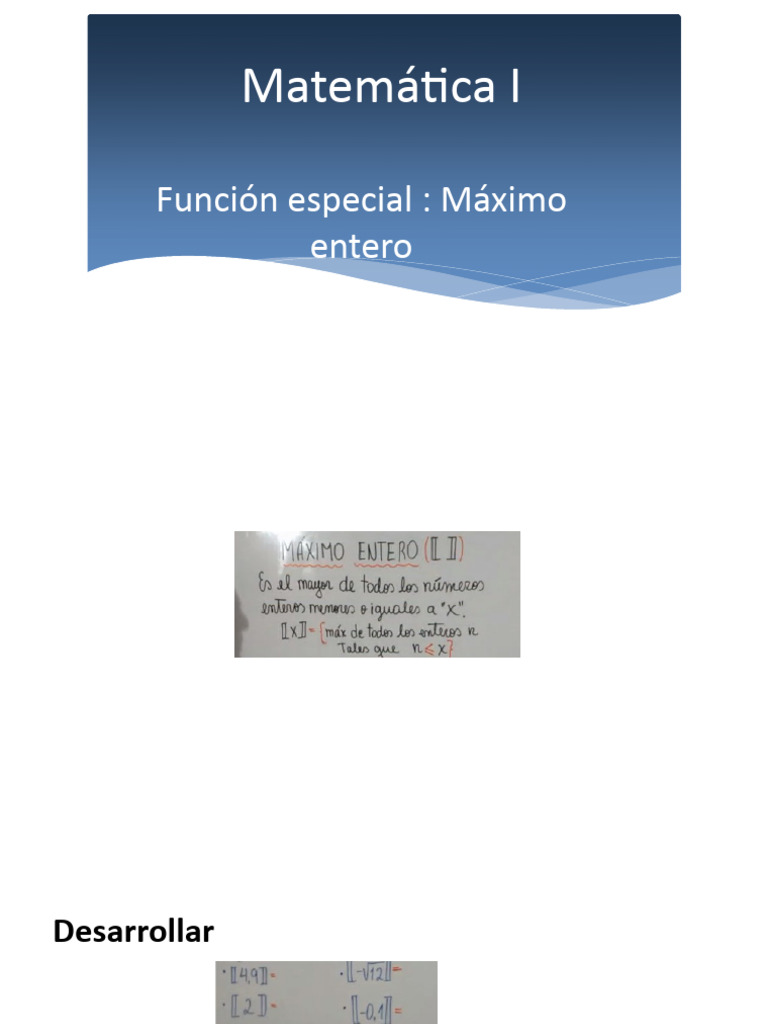 Funcion Máximo Entero 1 | PDF