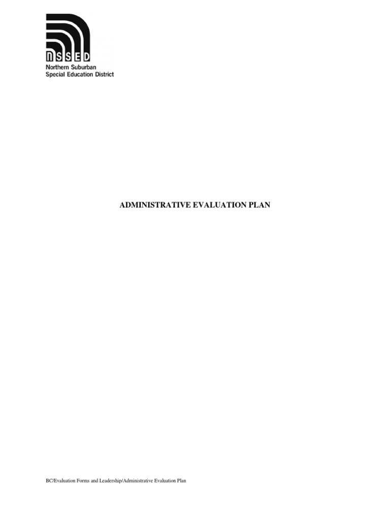 BC/Evaluation Forms and Leadership/Administrative Evaluation Plan ...