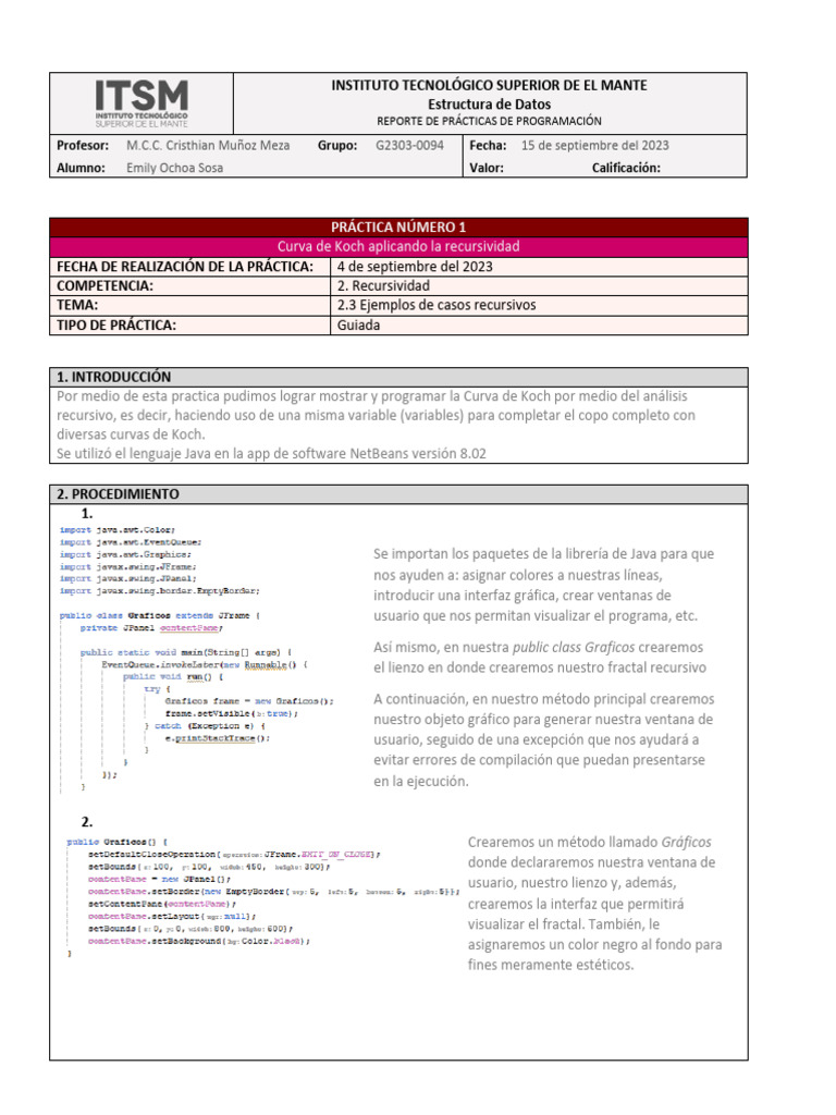 Practica 1-Edd-Emily Ochoa Sosa | PDF | Java (lenguaje de programación ...