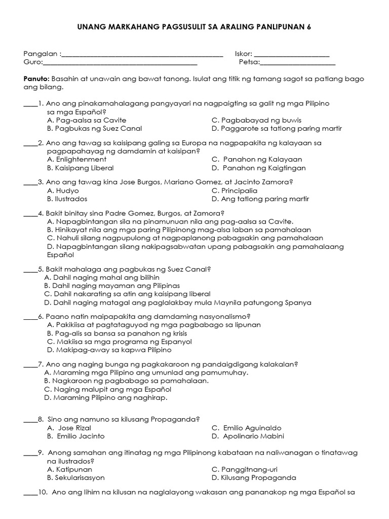 Ap 6 1st PT Print | PDF