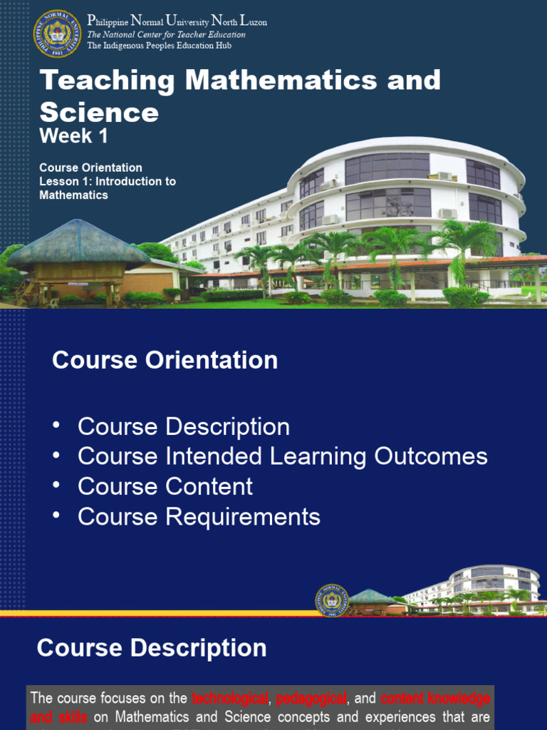 Teaching Science and Math Course Orientation | PDF | Mathematics ...