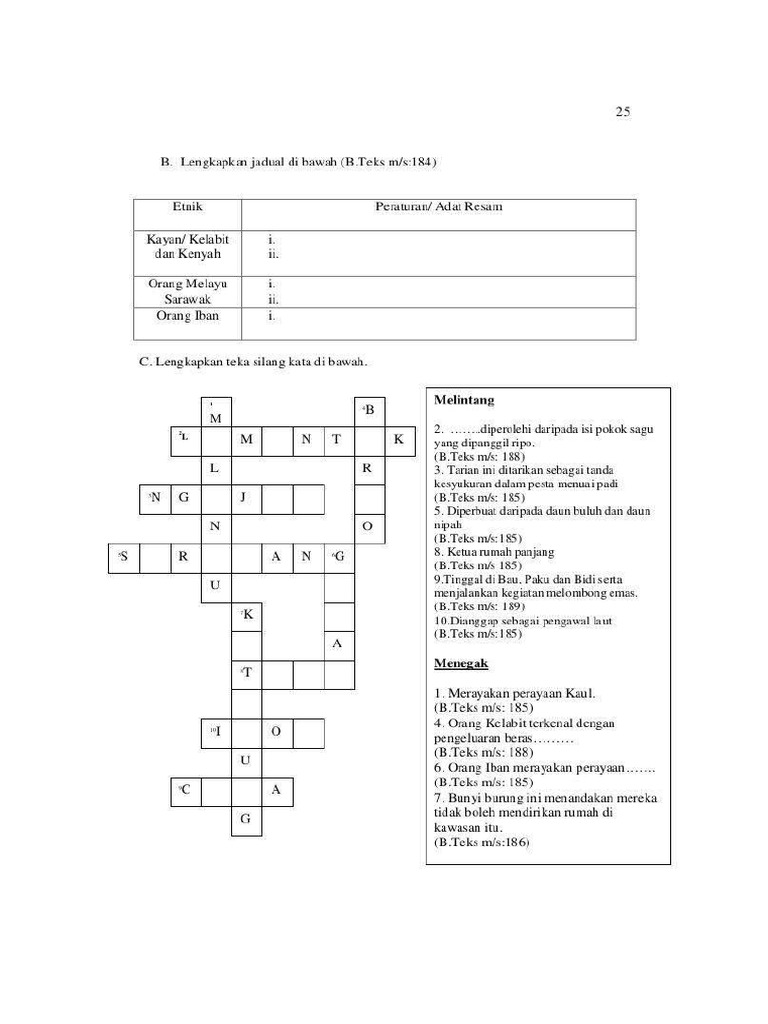 Latihan Kelas 3G Sejarah | PDF