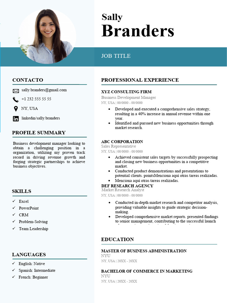 259 Job Resume Template | PDF | Résumé | Business