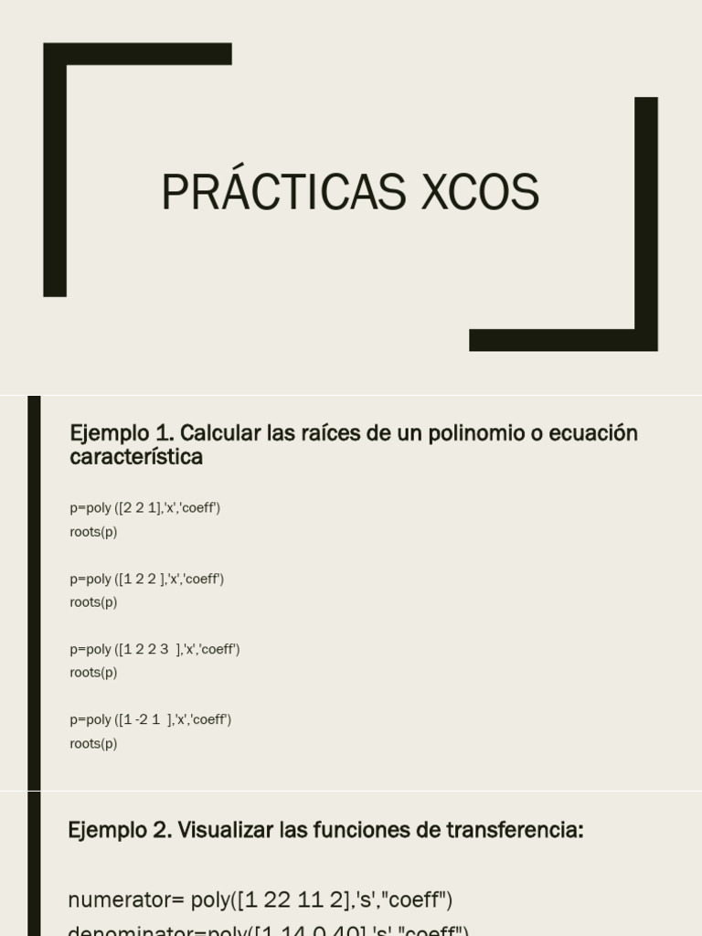 Prácticas Xcos | PDF