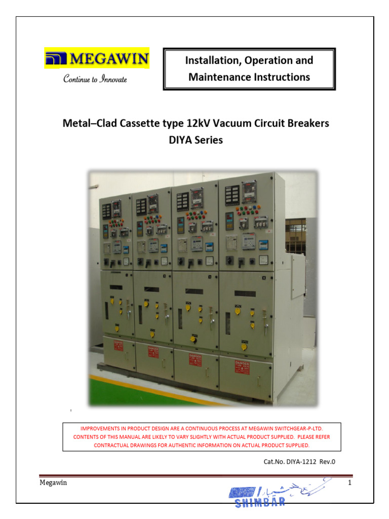 13 - OPERATION MANUAL-DIYA Series | PDF | Switch | Electrical Substation