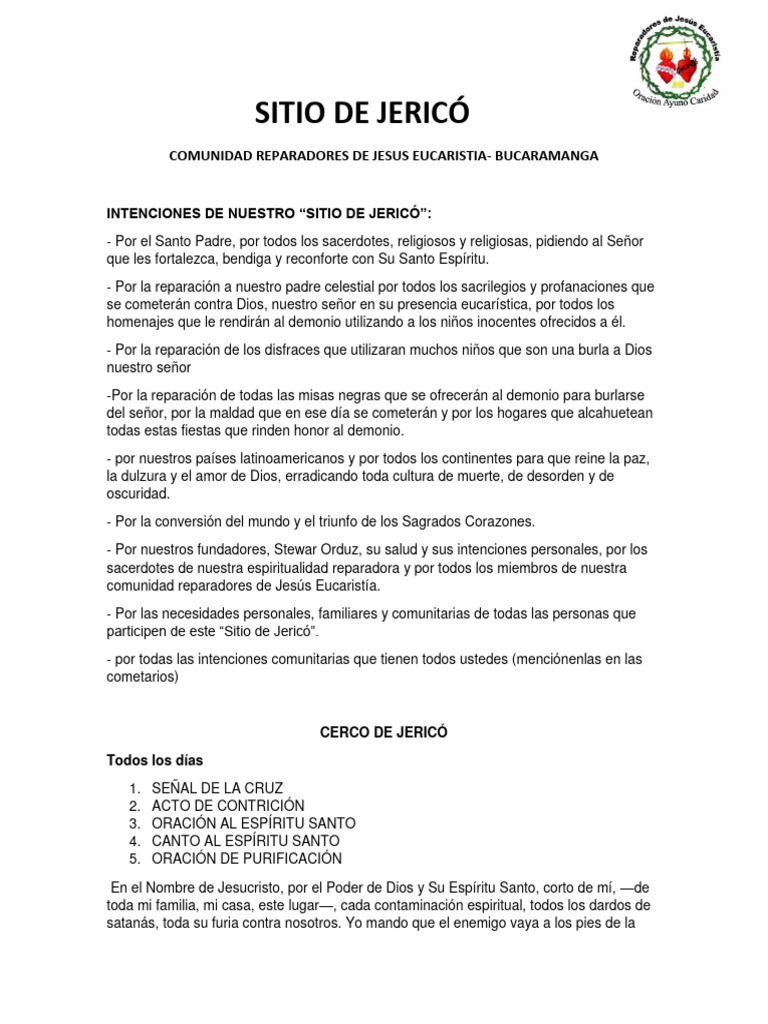 Sitio de Jerico RJE Stewart Orduz Duarte | PDF | Oración | María, madre de Jesús