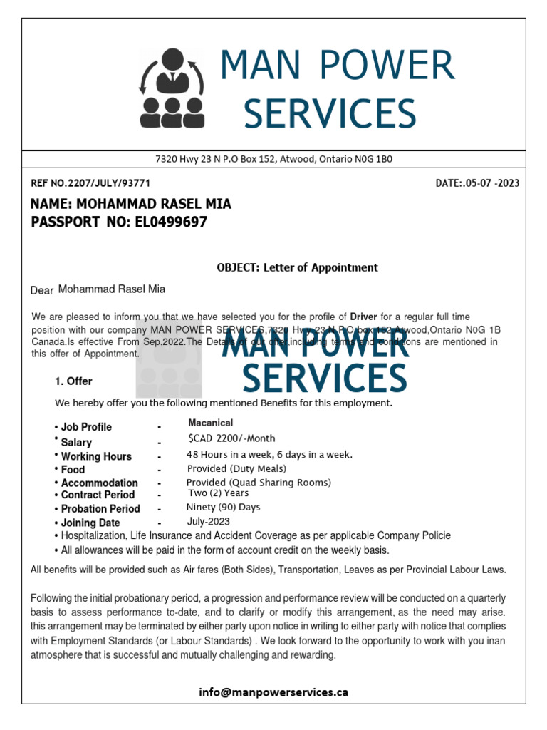 Mohammad Rasel Mia | PDF | Employment | Legal Remedy