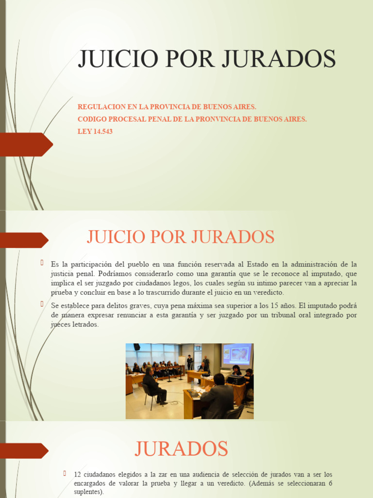 Juicio Por Jurados | PDF | Ley Pública | Separación de poderes