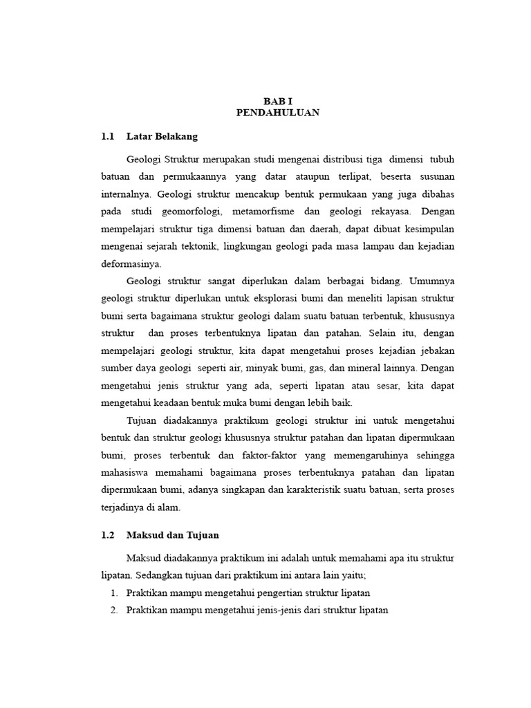 Struktur dan Proses Lipatan Geologi | PDF