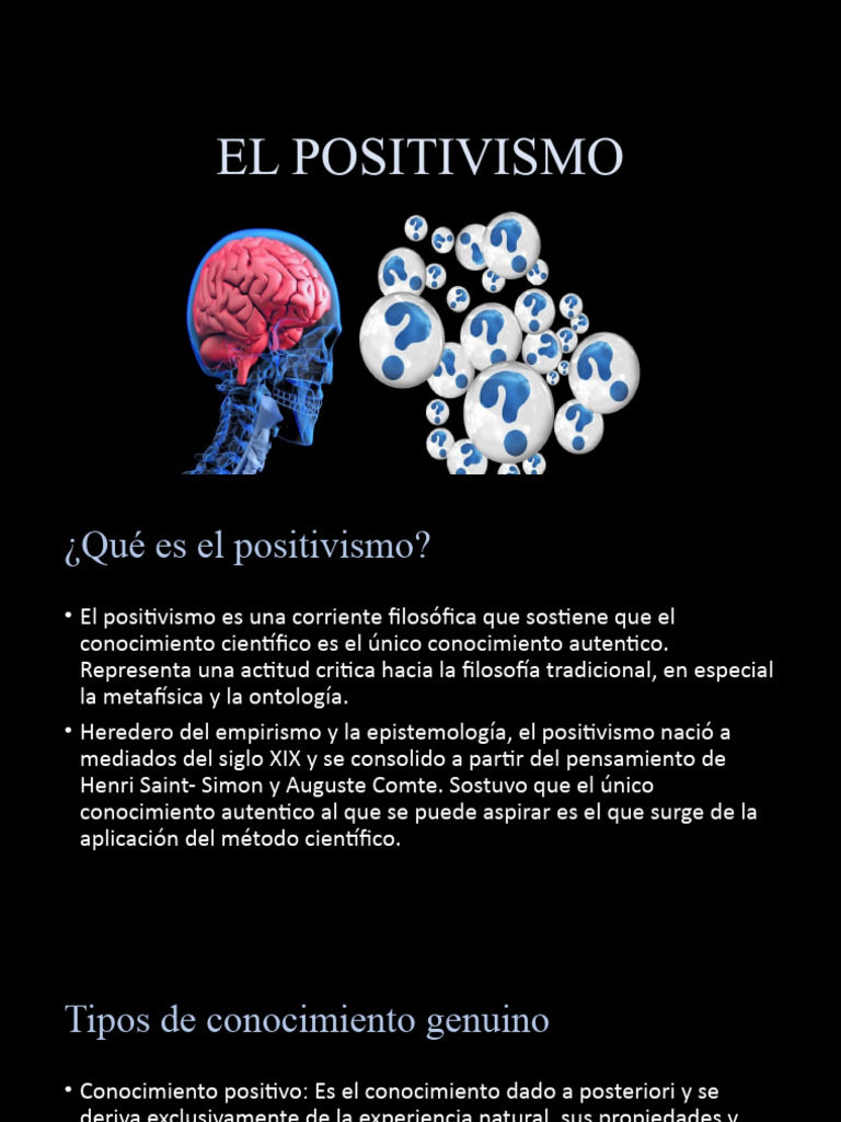 Introducción al Positivismo Filosófico | PDF | Positivismo | Conocimiento