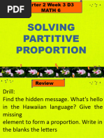 Word Problems Involving Partitive Proportion | PDF | Teaching Methods ...