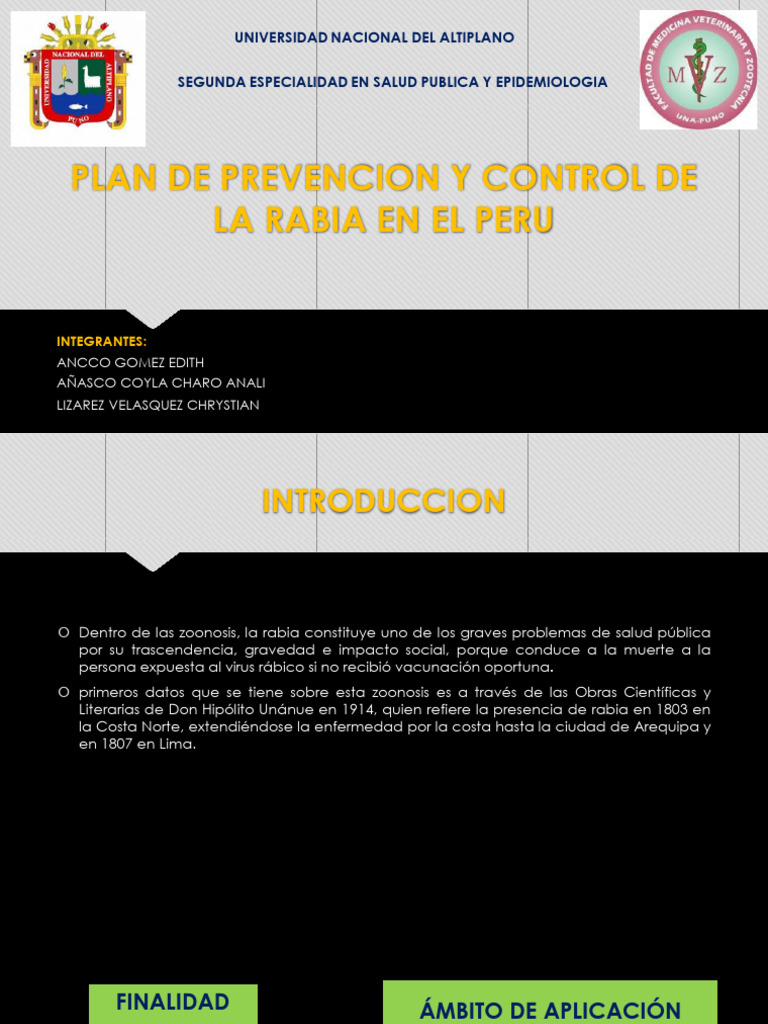 Plan de Control y Prevencion de La Rabia | Descargar gratis PDF | Rabia ...