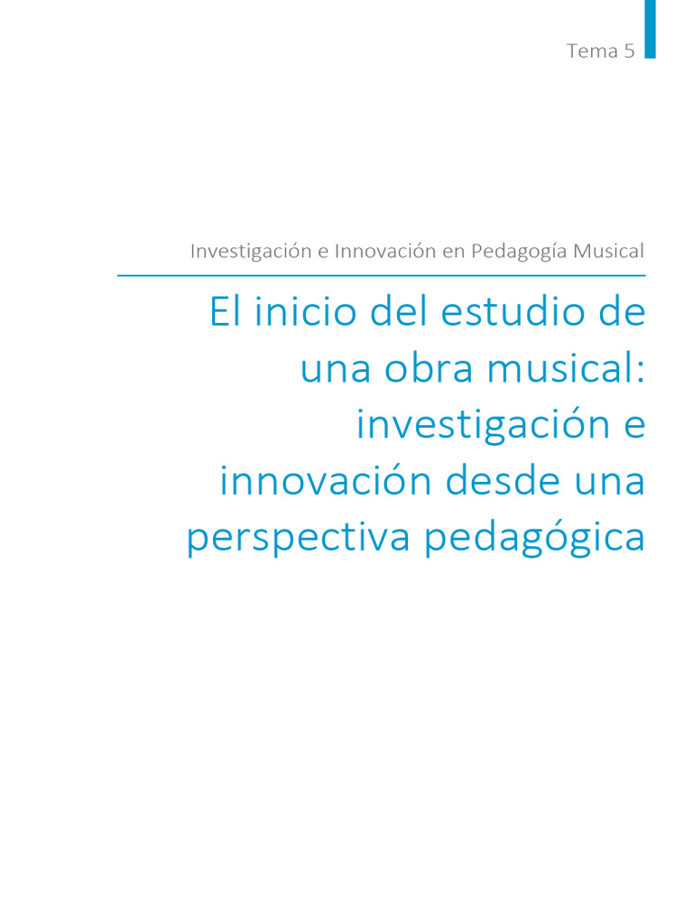 El Inicio Del Estudio de Una Obra Musical | PDF | Factores humanos y ...
