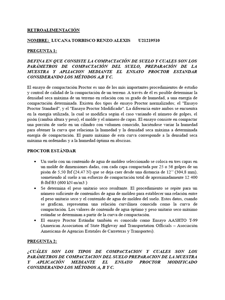 RETROALIMENTACIÓN PC3 | PDF | Suelo | Ciencia del suelo