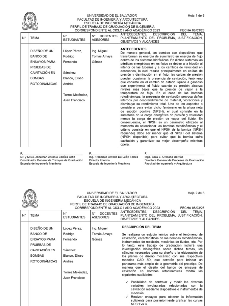 Propuesta 4 Perfil 08 03 2023 | PDF | Ingeniería | Ingeniería mecánica Propuesta 4 Perfil 08 03 2023 | PDF | Ingeniería | Ingeniería mecánica
