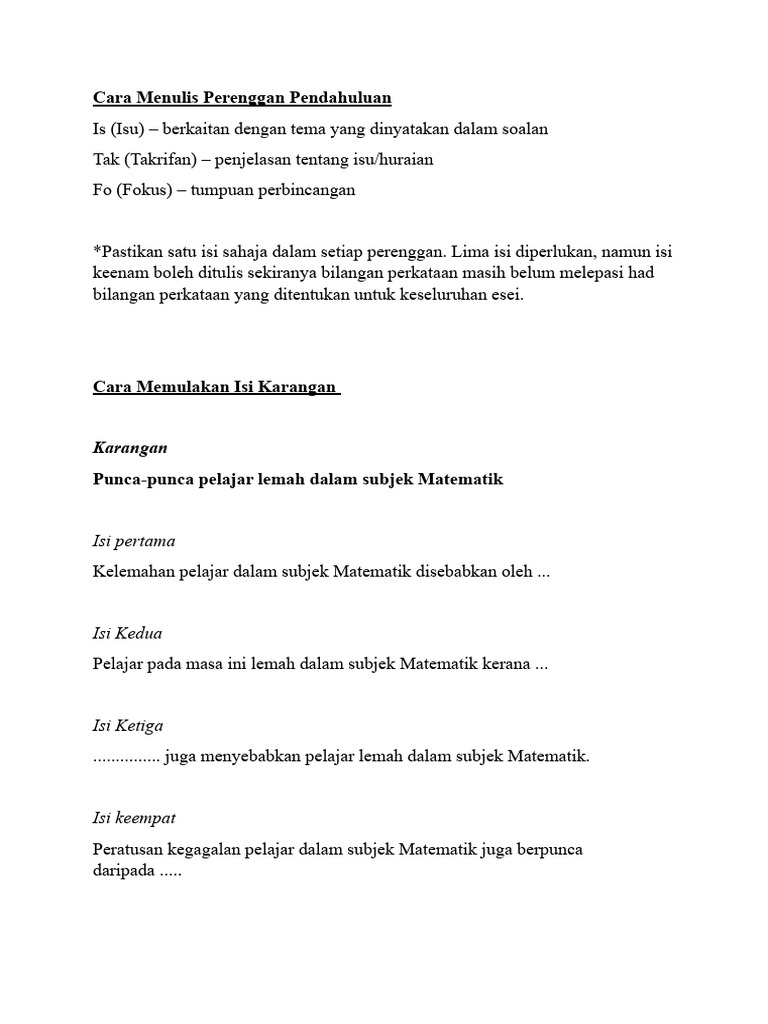 Cara Menulis Karangan Pdf