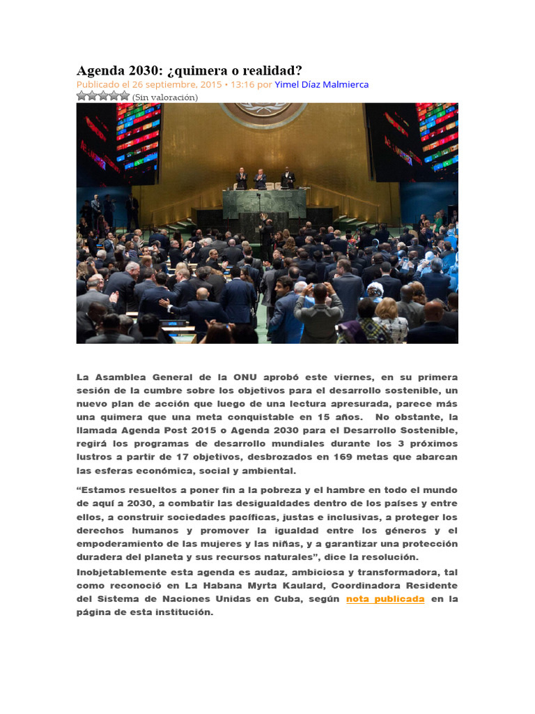 Control de Lectura III | PDF | Naciones Unidas | Relaciones internacionales