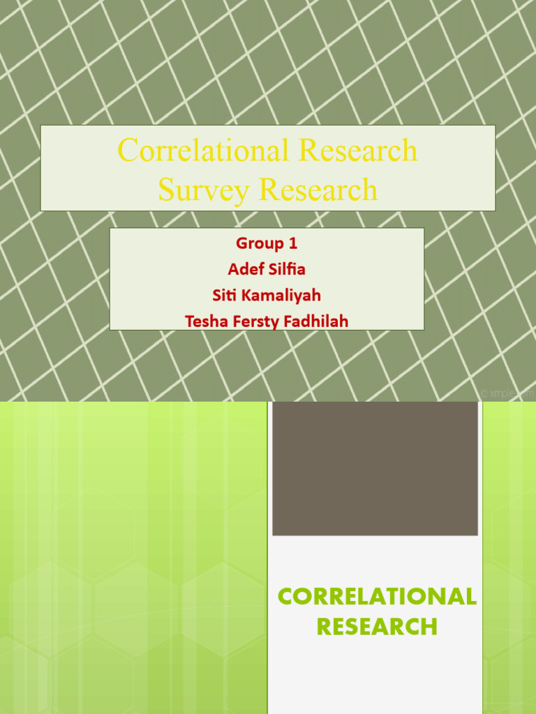 Correlational Research and Survey Research | PDF | Survey Methodology ...