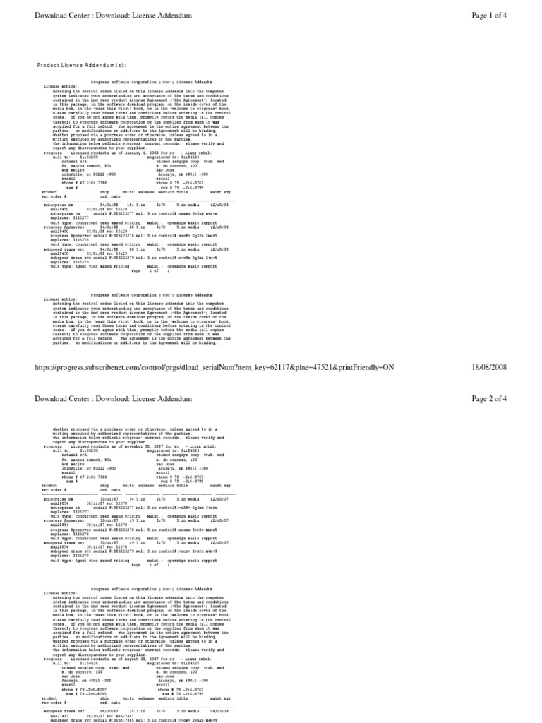 Webspeed | PDF | Linux | License