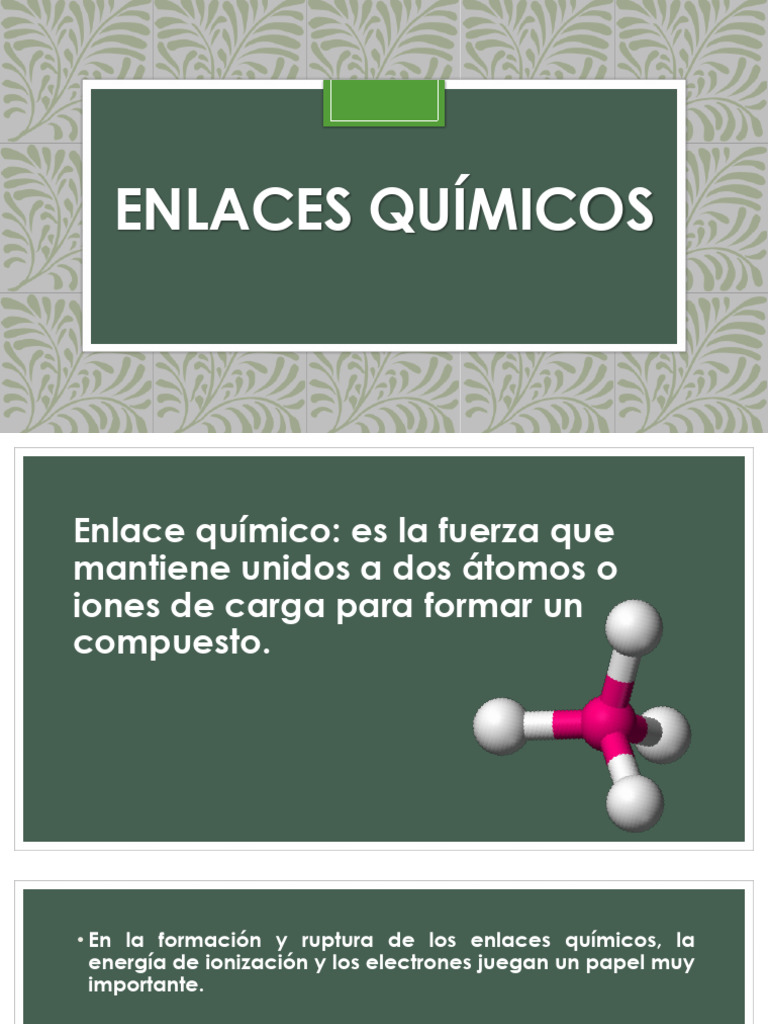 Enlaces químicos | PDF | Enlace covalente | Enlace químico