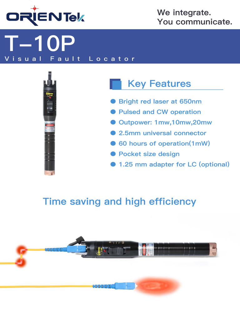 Visual Fault Locator-T10P | PDF | Electronics | Optics